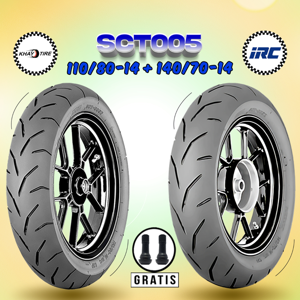 Jual Sepasang Ban Motor YAMAHA AEROX IRC SCT-005F 110/80-14 dan SCT ...
