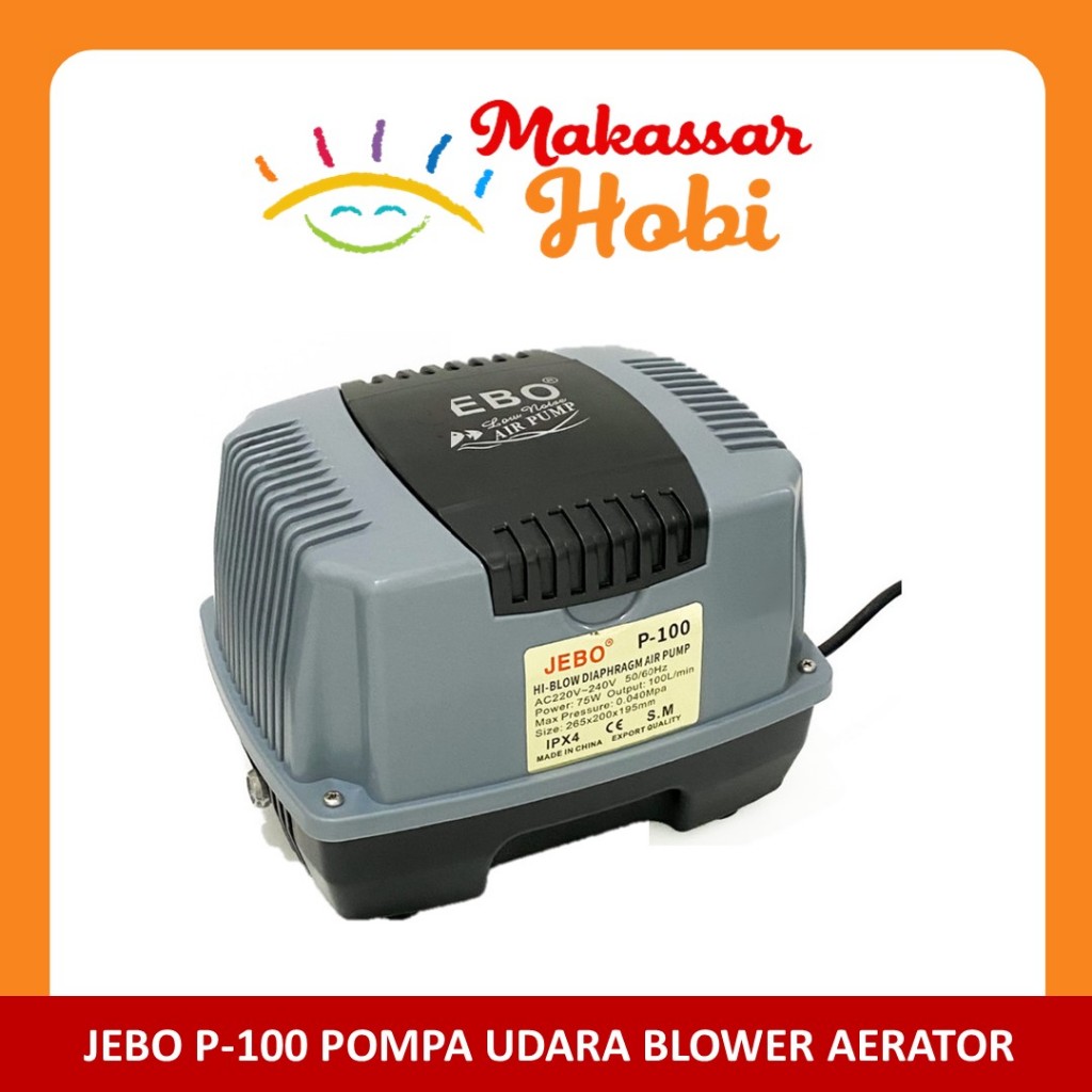 Jual JEBO P-100 P100 Pompa Udara Blower Aerator Hi Blow Diaphragm Air ...