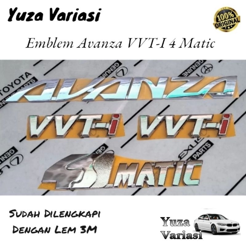 Jual EMBLEM AVANZA ORIGINAL TOYOTA AVANZA/EMBLEM BAGASI TOYOTA AVANZA ...