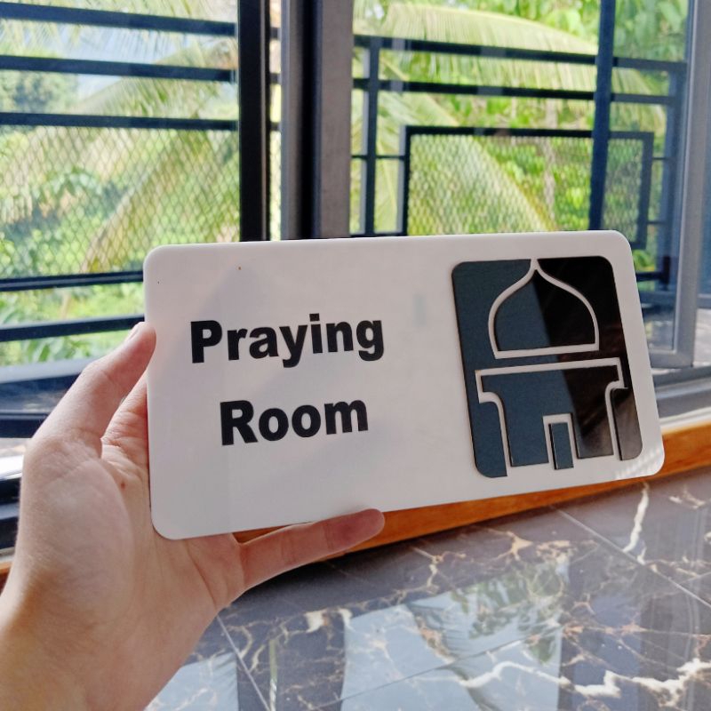 Jual sign label praying room akrilik - tanda label mushola | Shopee ...