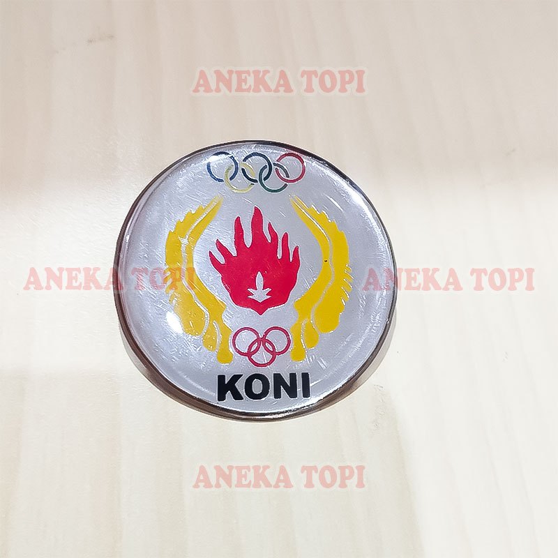 Jual Pin KONI Model Bulat Lencana Logo KONI Pin Komite Olahraga ...