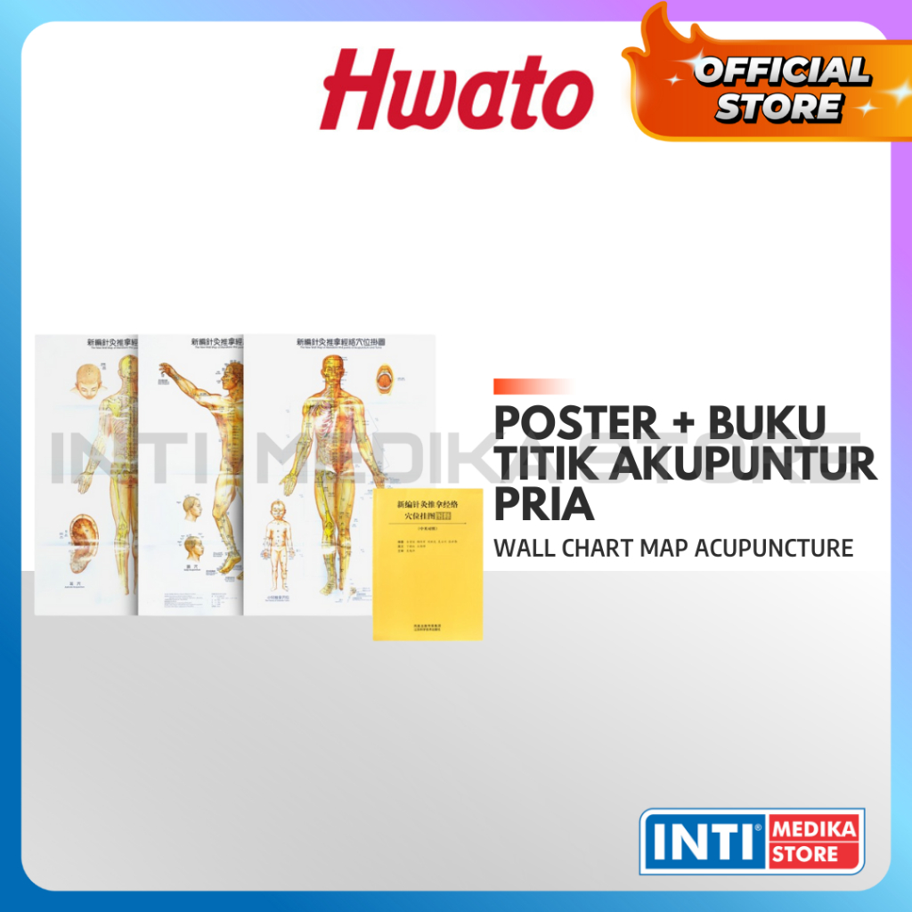 Jual HWATO - Poster Dinding + Buku Titik Akupuntur Pria 3 Sisi Gambar ...