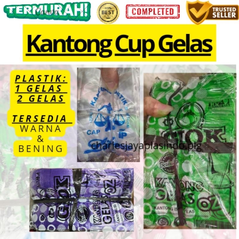 Jual Kantong Plastik Bening Bubble Tea / Kantong Plastik Cup 1/ Kantong ...