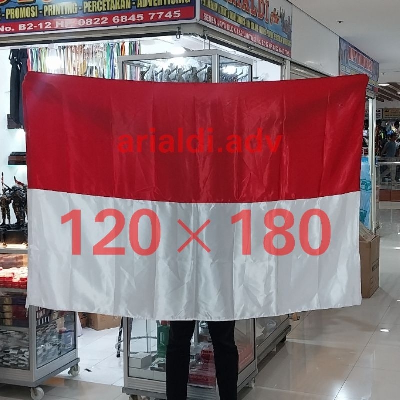 Jual bendera merah putih satin ukuran 120 cm × 180 cm bendera indonesia ...