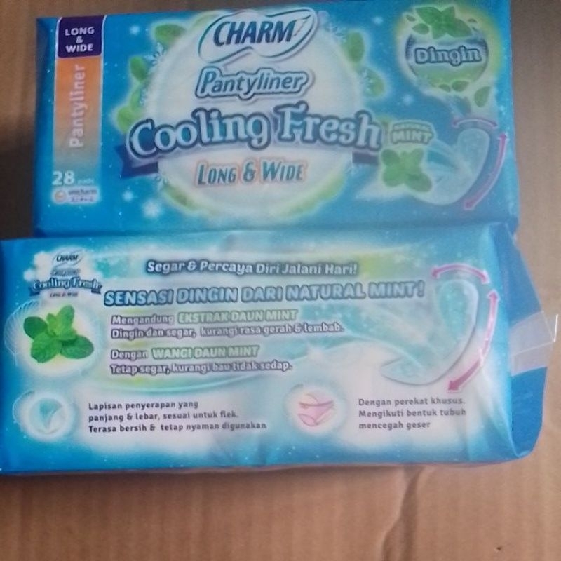 Jual CHARM Pantyliner Cooling Fresh(kemasan baru) | Shopee Indonesia