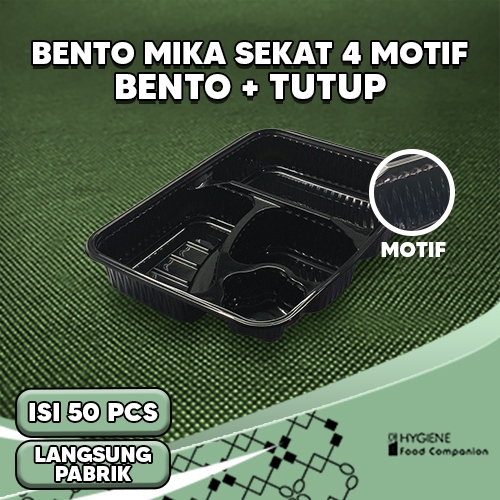Jual Bento Mika 4 Sekat Motif /Lunch Box Bento/Bento Tray Motif ...