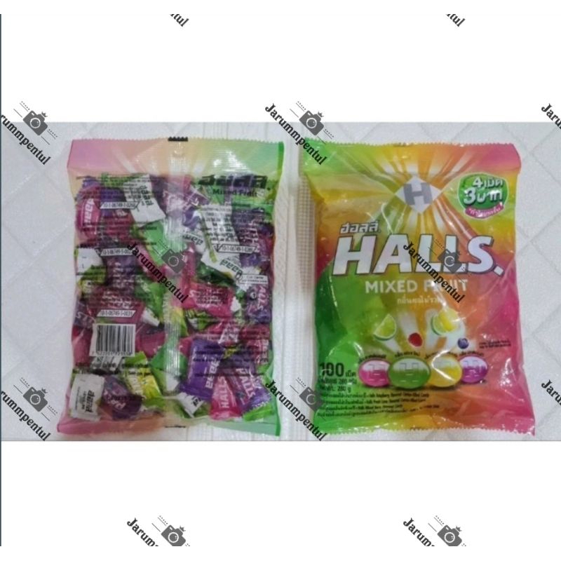 Jual Halls Thailand 4rasa 100pcs 280gr // SNACK IMPORT THAILAND ...