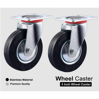 Jual FUKUDA Roda Caster Castor Gerobak 4 Inch 100mm hidup | mati ...