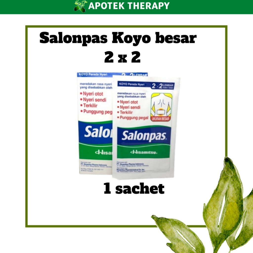Jual Salonpas Koyo Ukuran Besar 2x2/ Sachet | Shopee Indonesia