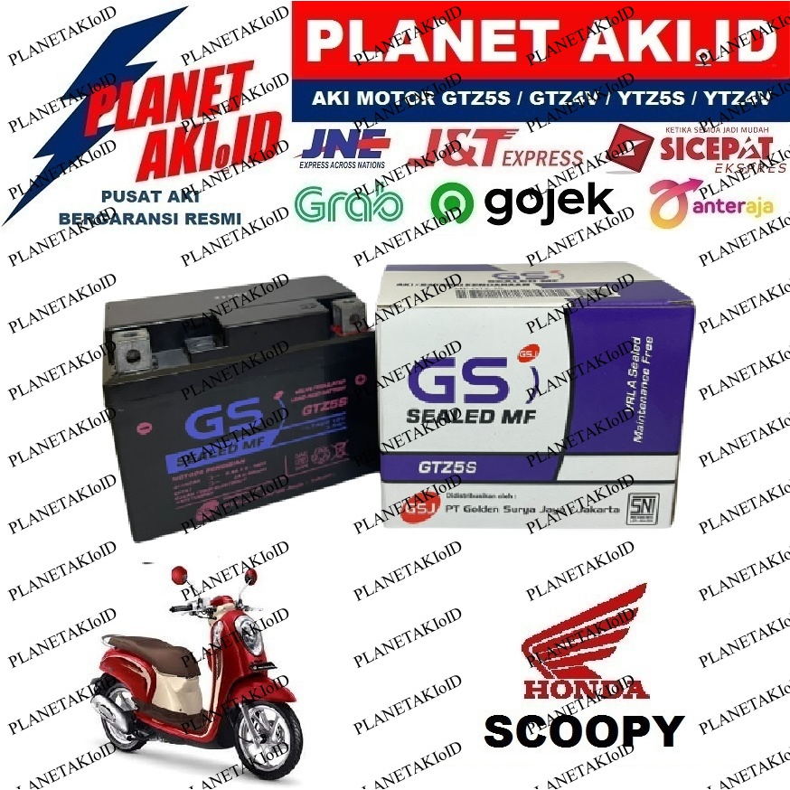 Jual Aki Motor Honda Scoopy Aki Kering Accu Kering MF GTZ5S | Shopee Indonesia