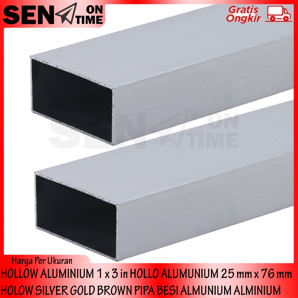 Jual Hollo Alumunium Hollow Aluminium 1 X 3 In 25 Mm X 76 Mm Holow ...