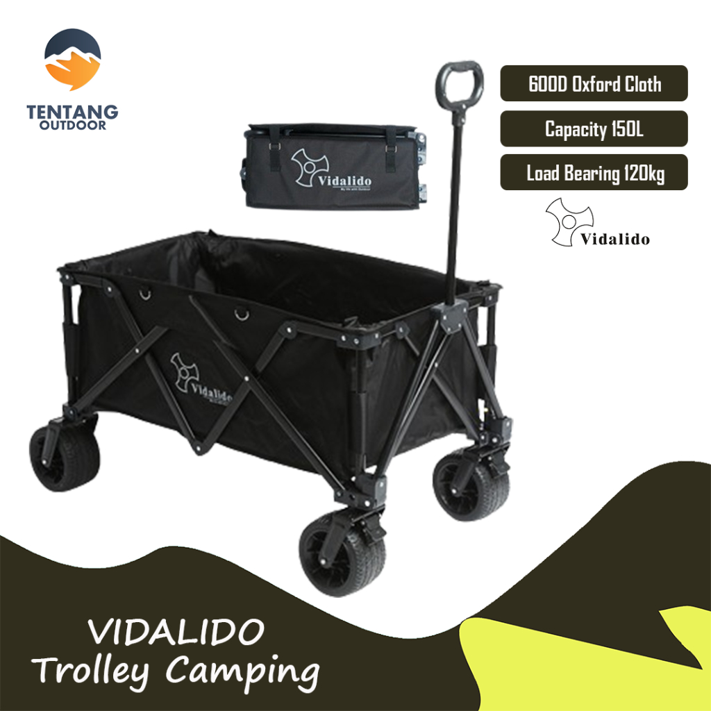 Jual VIDALIDO Troli Lipat Portable Camping Outdoor Trolley Kapasitas ...