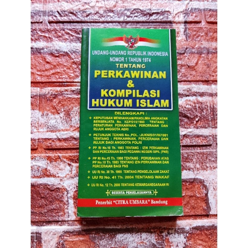 Jual BUKU UNDANG - UNDANG TENTANG PERKAWINAN & KOMPILASI HUKUM ISLAM | Shopee Indonesia
