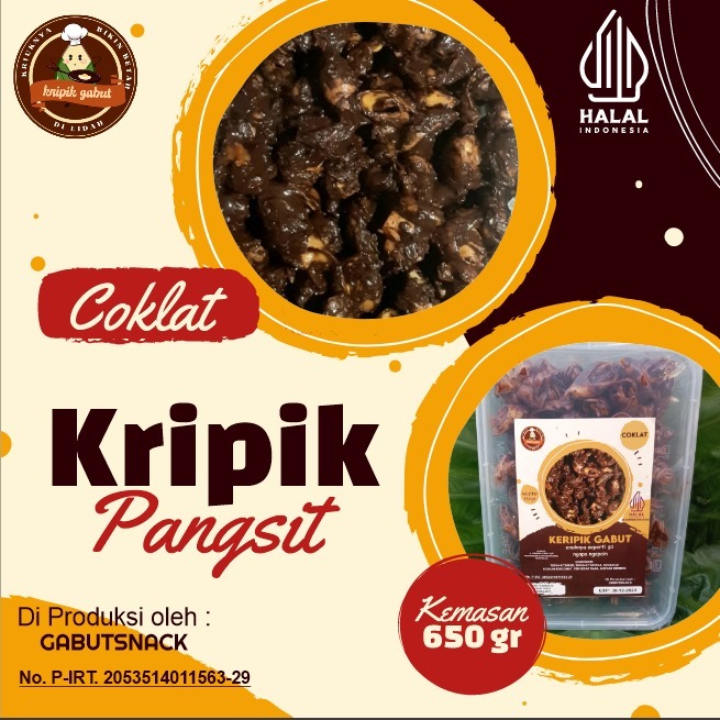 Jual Keripik Pangsit Coklat Lumer Kemasan 250 gr / Cemilan / Pangsit ...