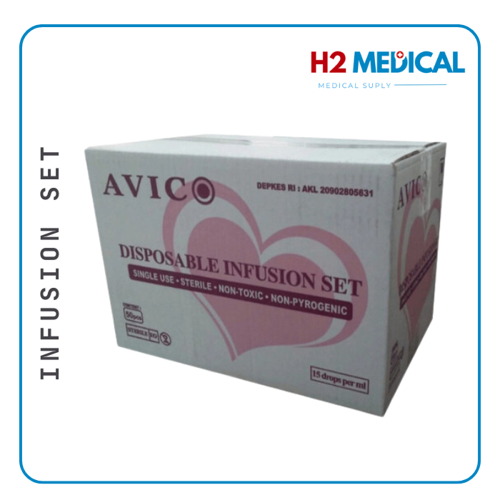 Jual AVICO Infus Set Dewasa Selang Infus Per Box isi 50 pcs Infusion ...