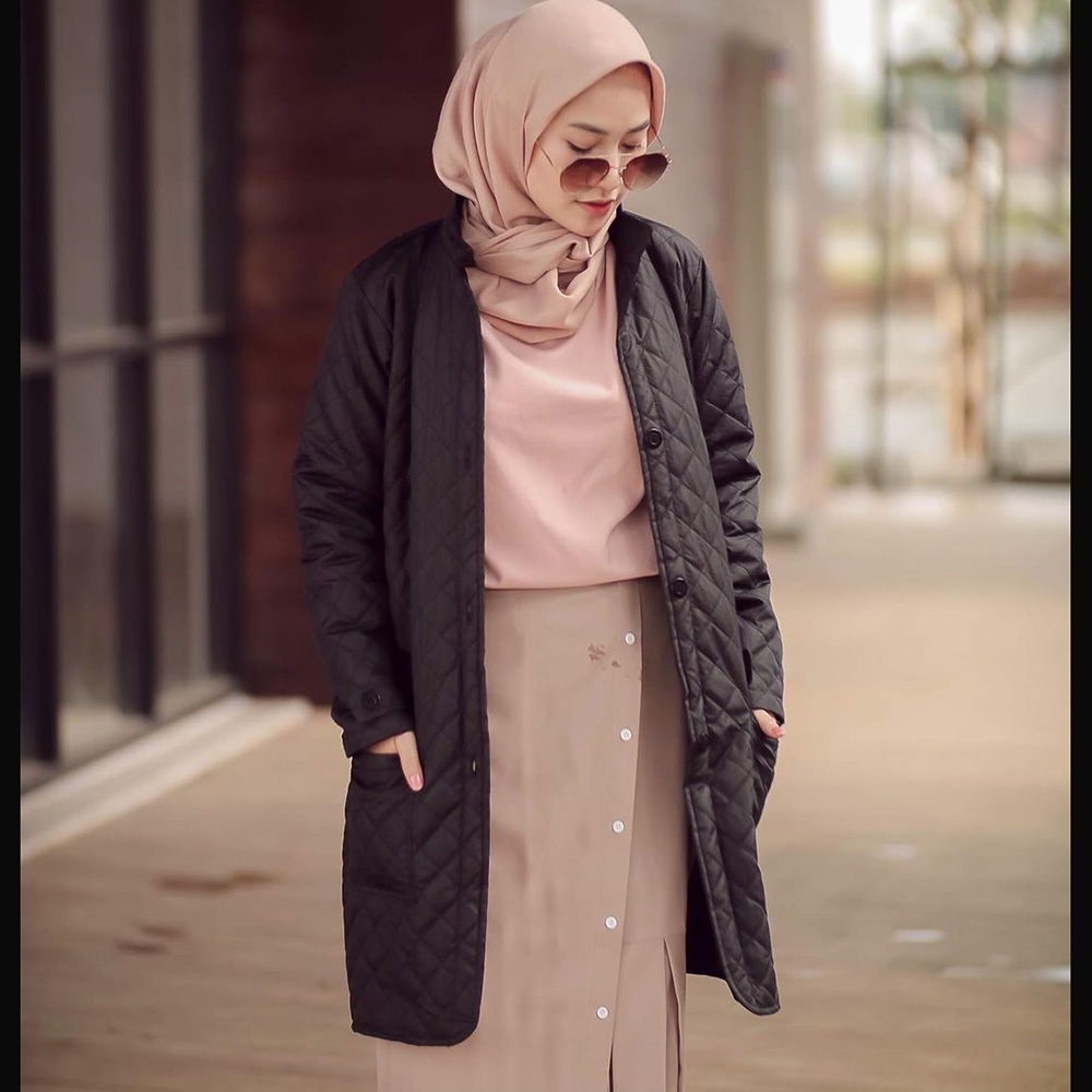 Jual Jacket Jaket Muslimah Panjang Syari Wanita Cewek Perempuan Hijaber ...