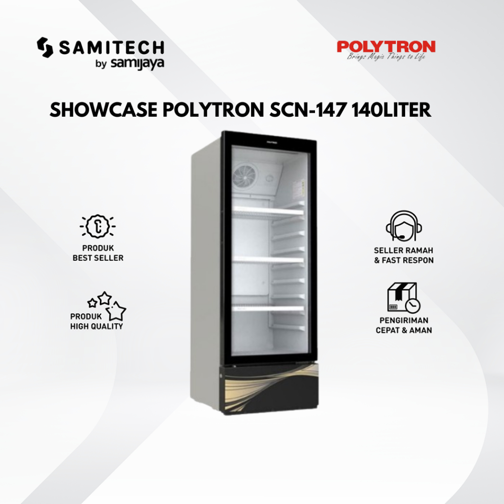 Jual SHOWCASE DISPLAY COOLER POLYTRON SCN-147 SCN 147 140LITER | Shopee ...