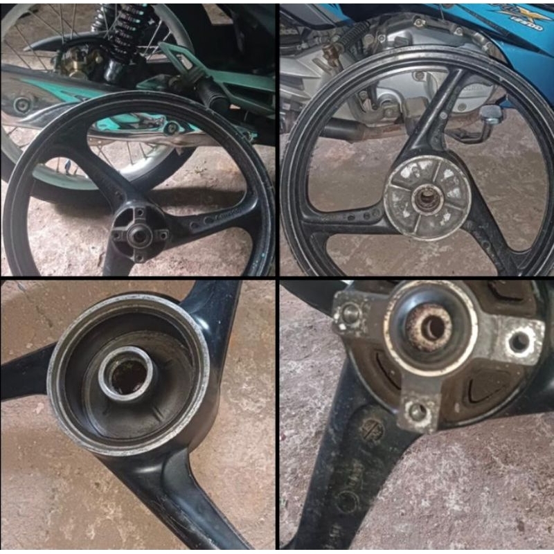 Jual Sepasang Velg Pelk Pelek Velk Alumunium Aloy Palang 3 Depan dan ...