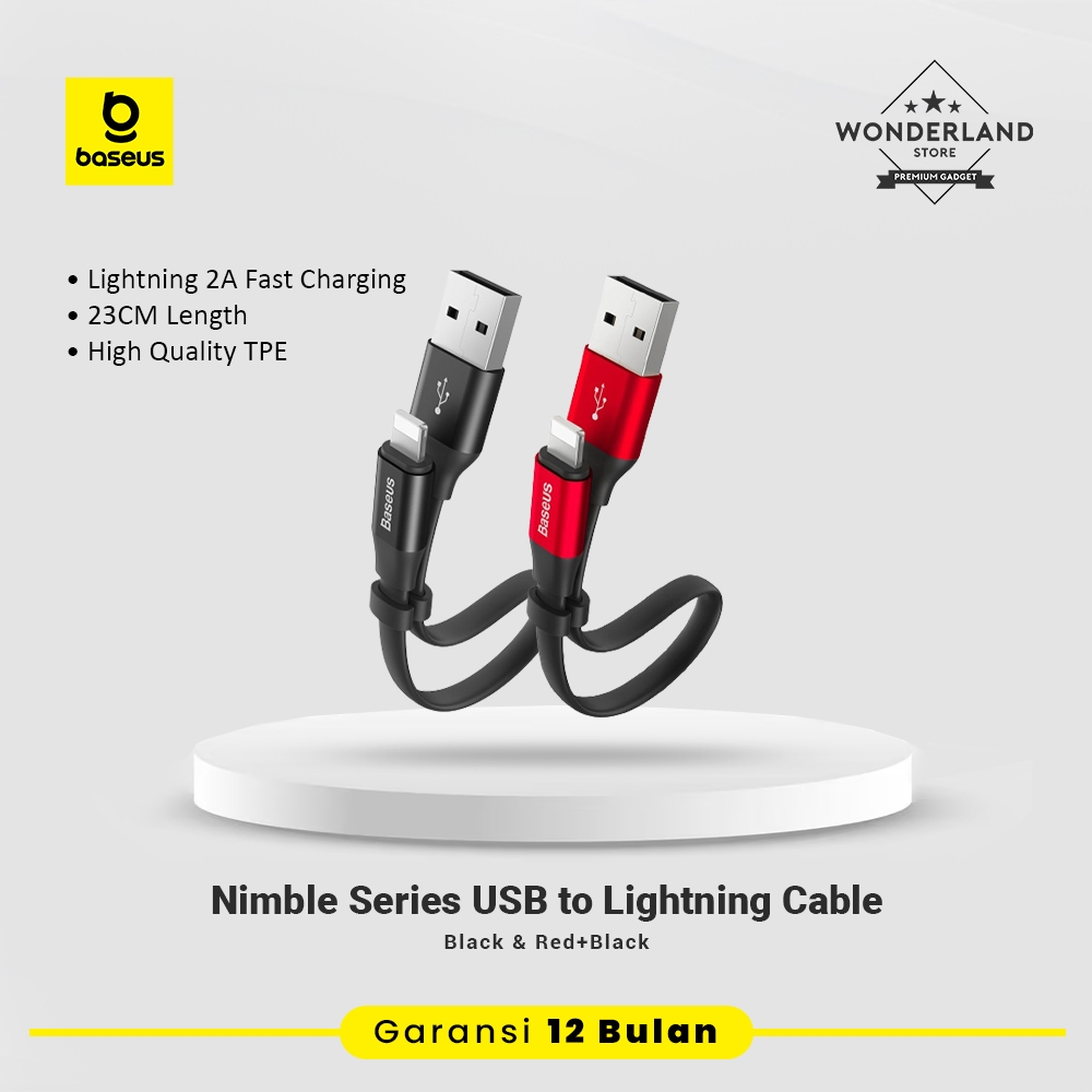 Jual Baseus Nimble Kabel Data 23CM Pendek for PB USB-A to Lightning ...