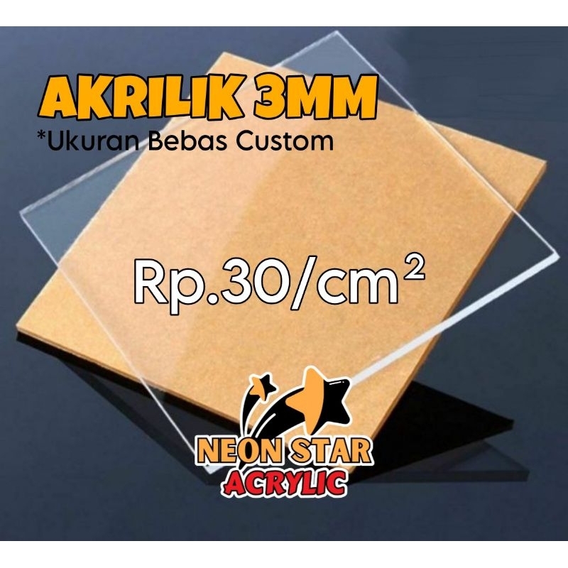 Jual Akrilik 3mm Custom Rp30/cm² / Akrilik Lembaran / Acrylic Sheet ...