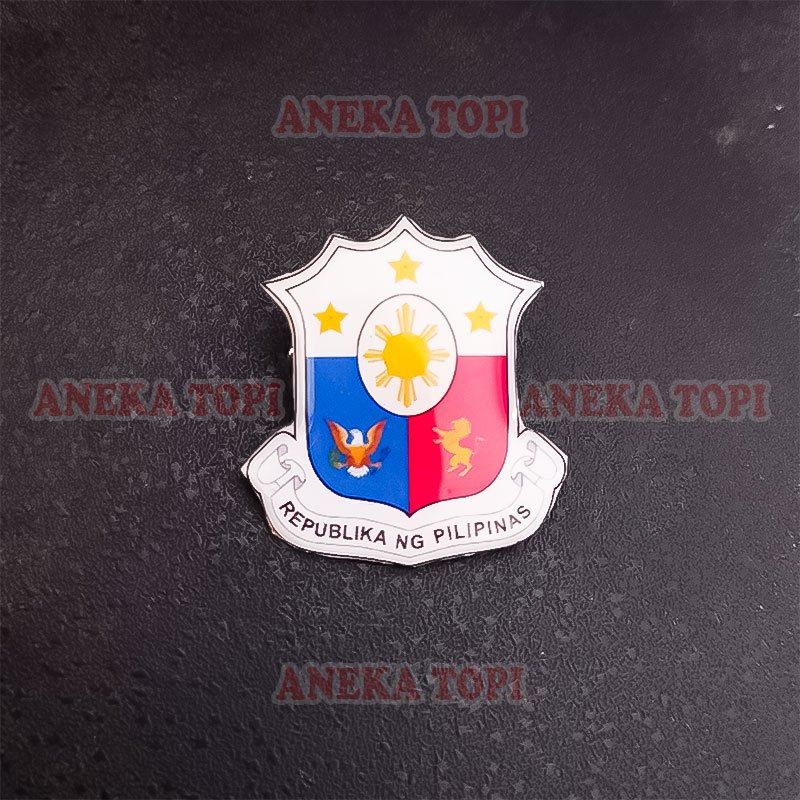 Jual Pin Bros Lambang Negara Filipina Collar Pin Coat of Arm ...