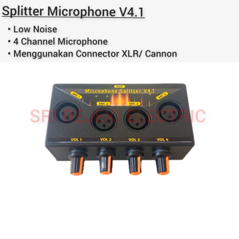 Jual Paralel Input Mic Splitter 4 Channel Jack Canon XLR | Shopee Indonesia