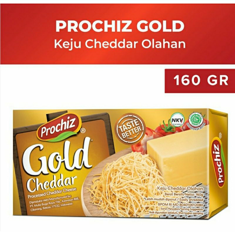 Jual PROCHIZ GOLD KEJU CHEDDAR OLAHAN 160gr | Shopee Indonesia