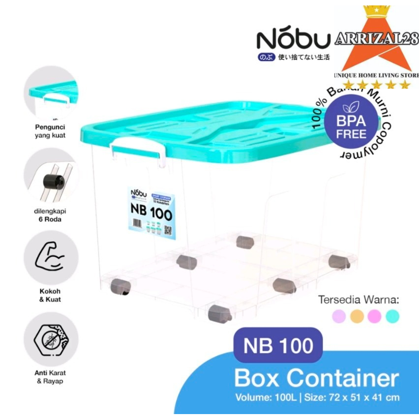 Jual NOBU SMART STORAGE KONTAINER BOX 100 LITER | Shopee Indonesia