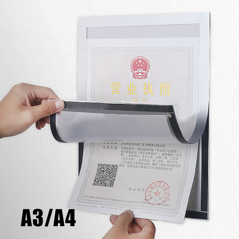 Jual A3 A4 Tempat Brosur Tempel Dinding Brosur Display Magnetic File ...