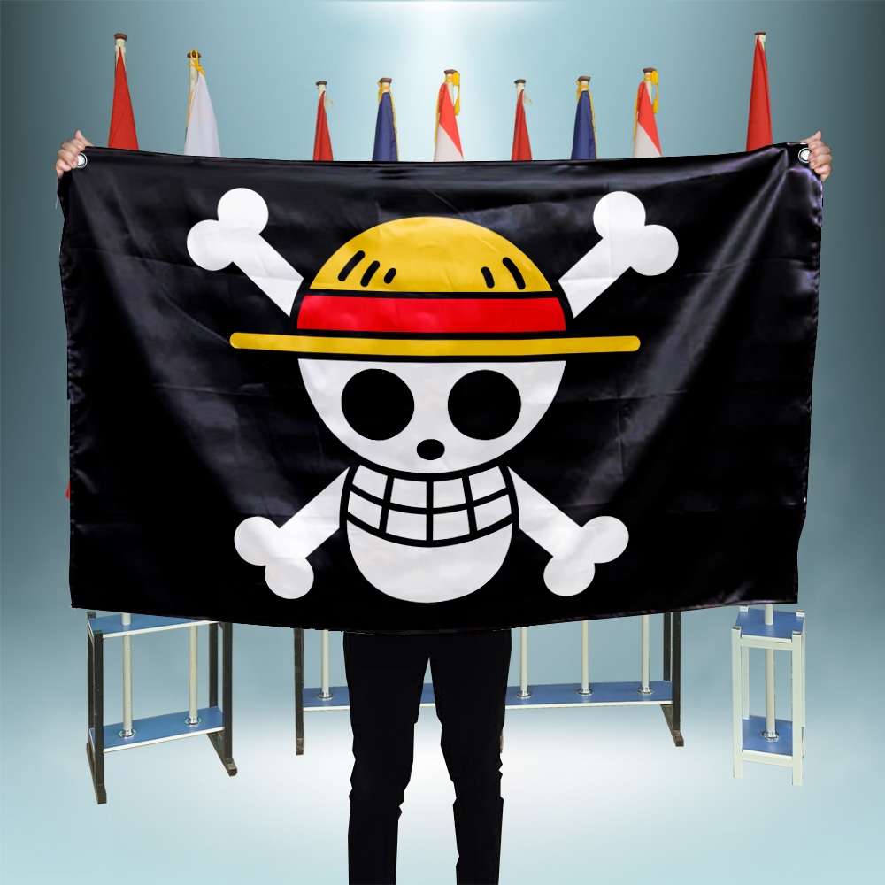 Jual Bendera One piece Mugiwara Luffy Wall Decor Poster Kain Pajangan ...
