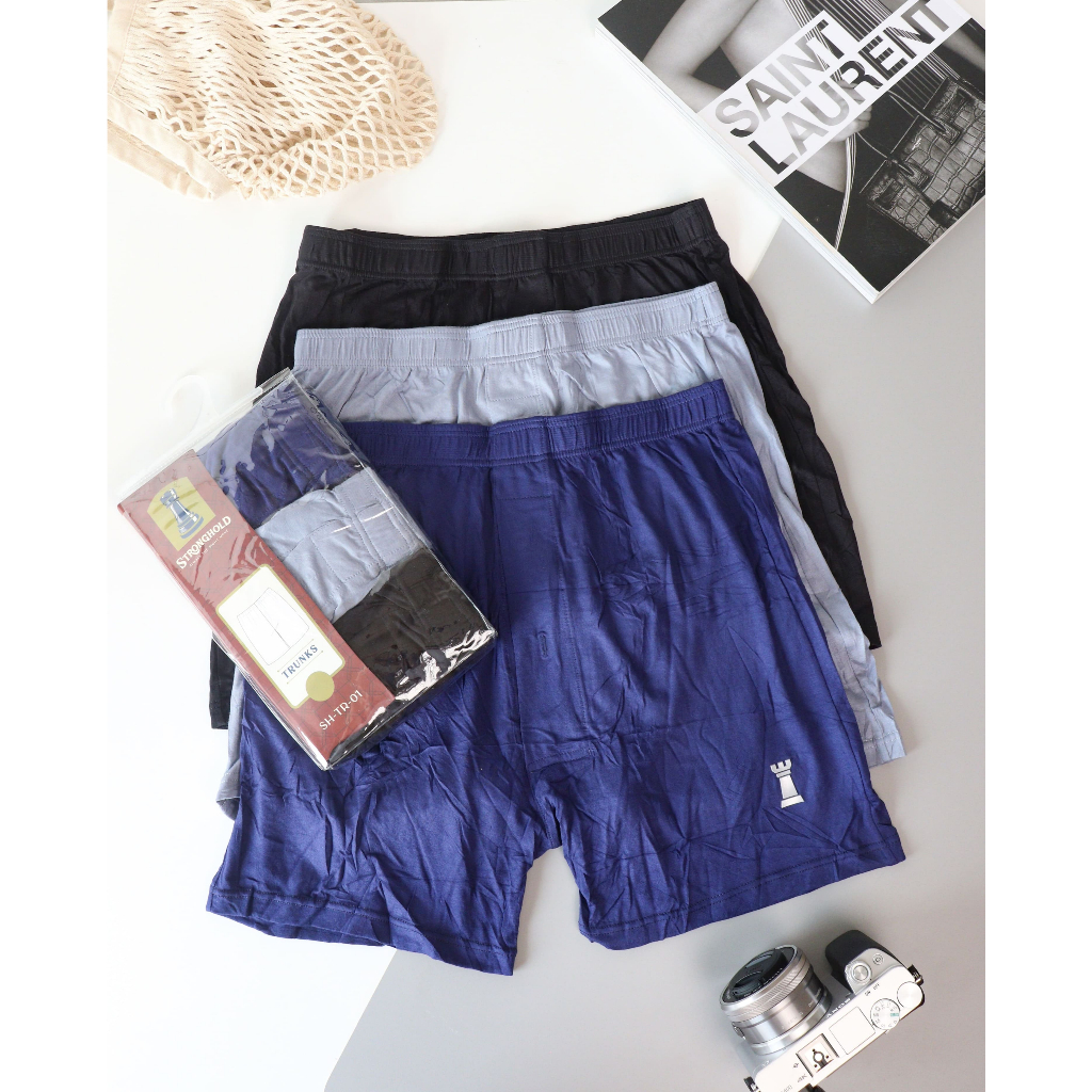 Jual Boxer Trunks Pria Kancing Stronghold BX-TR-01 | Shopee Indonesia