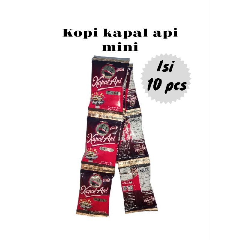 Jual Kopi Kapal Api Special Mini tanpa gula 10 sachet x 6 gr [HARGA 1 ...