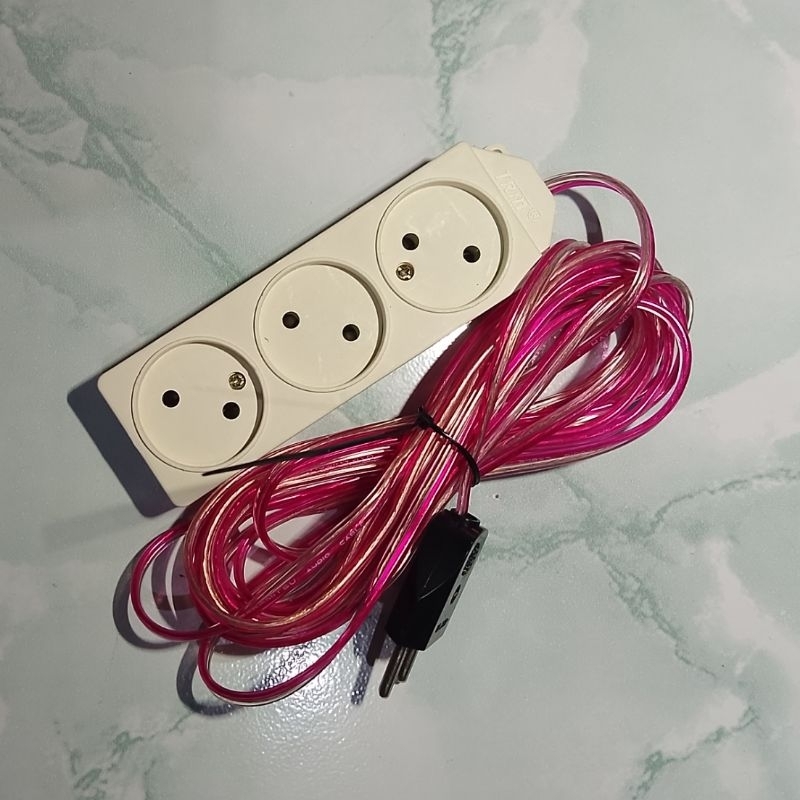 Jual Kabel Olor Stop Kontak Isi 3 Power Extension panjang 5 Meter ...