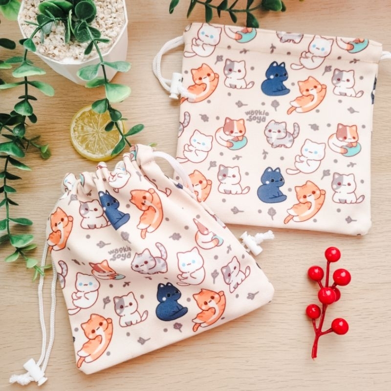 Jual Drawstring Pouch Serut Bahan Canvas Lucu by Winda Lee Draws ...