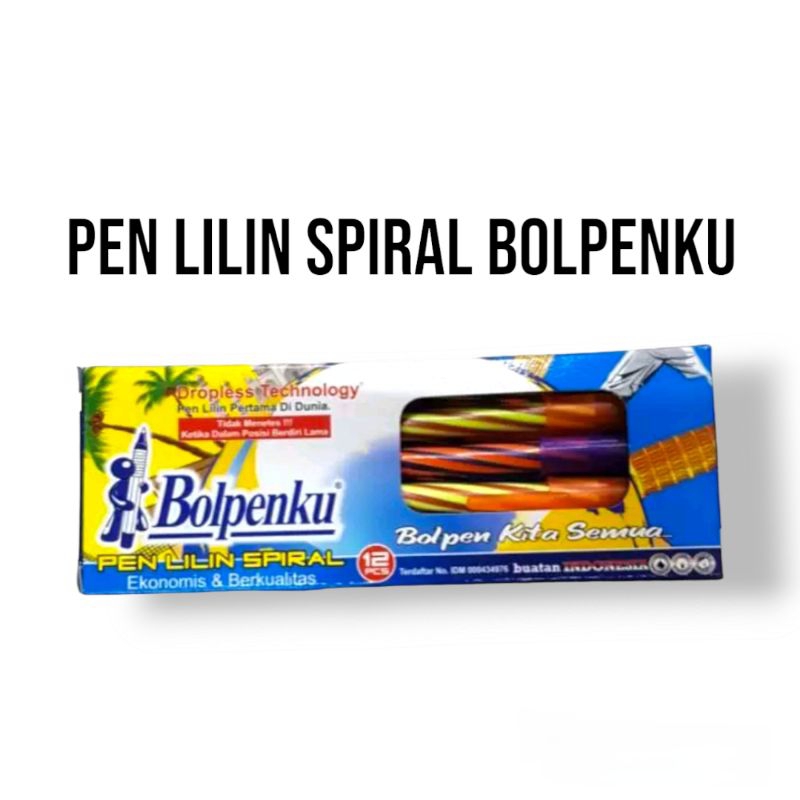 Jual Pulpen lilin / pen lilin spiral/ ballpoint/ Bolpenku 12 pcs ...