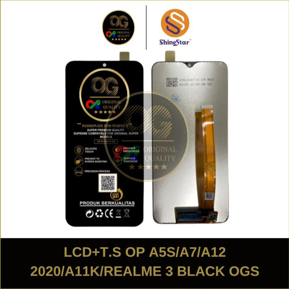 Jual LCD TS OG ORIGINAL SUPER OPPO A5S /A11K/A12/A7= REALME 3 BLACK>> UNIVERSAL QUALITY | Shopee ...