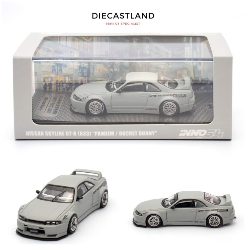 Jual INNO64 Nissan Skyline GT-R (R33) "Pandem / Rocket Bunny" Cement Grey Matte IN64-R33P-CGM ...
