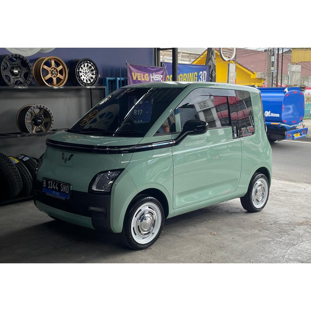 Jual Modifikasi Wuling air ev use velg hsr mirror v2 R14 + Ban zeetex ...