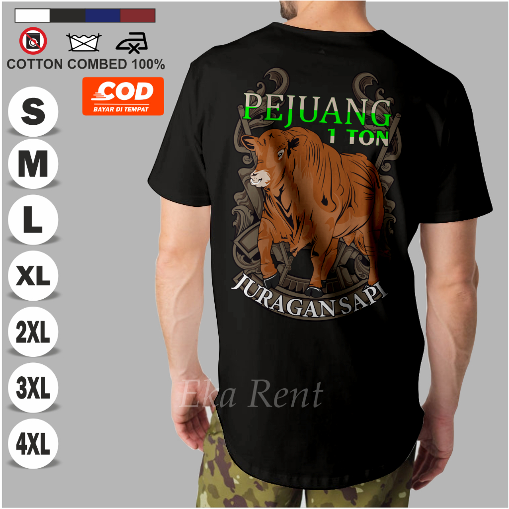 Jual Baju Kaos Juragan Sapi Peternak Sapi Pejuang 1 Ton Lengan Pendek ...