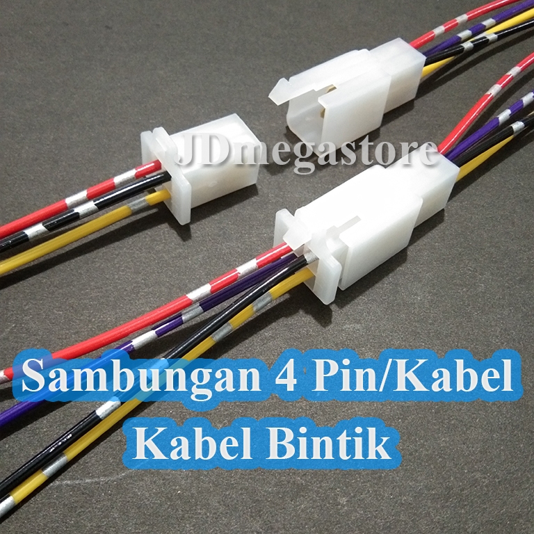 Jual (Grosir/COD) Soket Sambungan Kabel 4 Pin / Soket Konektor Kabel 4 ...