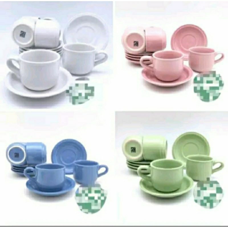 Jual cangkir set nikura cangkir set ukuran besar isi 6 set/ tea set ...