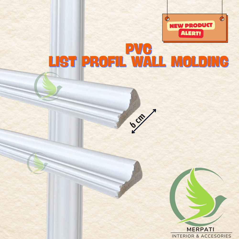 Jual List PVC Wall Molding Lebar 6CM Panjang 2 Meter Kualitas Premium ...
