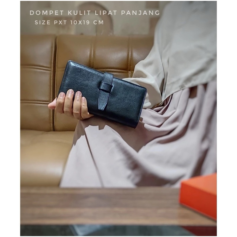 Jual dompet tangan wanita dompet panjang kulit sapi | Shopee Indonesia
