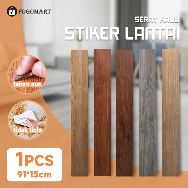 Jual （COD）1 PCS Lantai Vinyl Stiker Perekat Vinyil Lantai Kayu PVC Ubin ...
