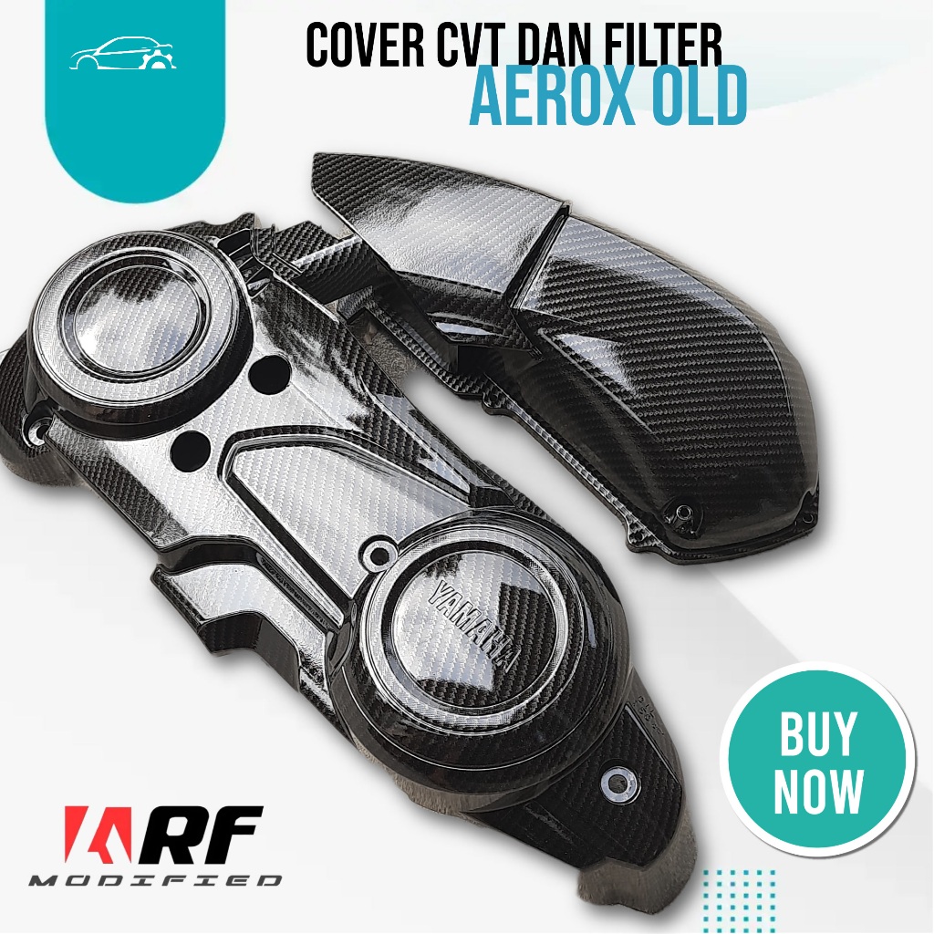 Jual Cover CVT Carbon Aerox dan Cover Filter Aerox 155 old carbon ...
