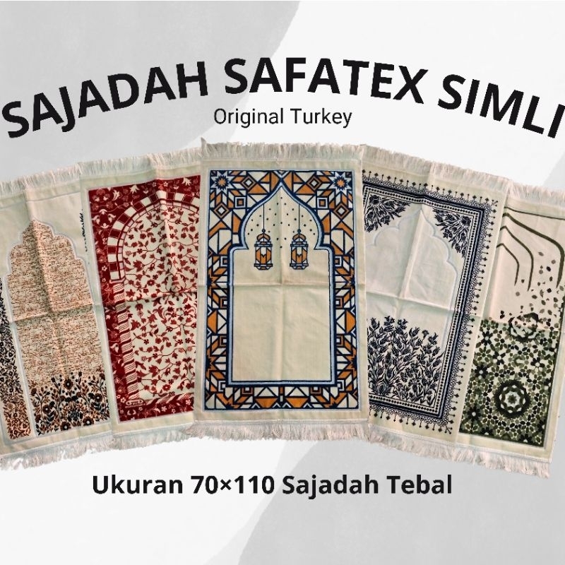 Jual Sajadah Safatex Turki Turkey Original Safatex Simli Dasar Putih ...