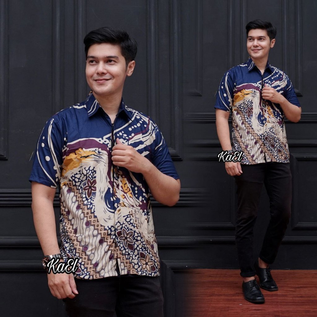 Jual Baju Batik Kerja Formal Kemeja Batik Pria Motif Etnik - Baju Batik ...