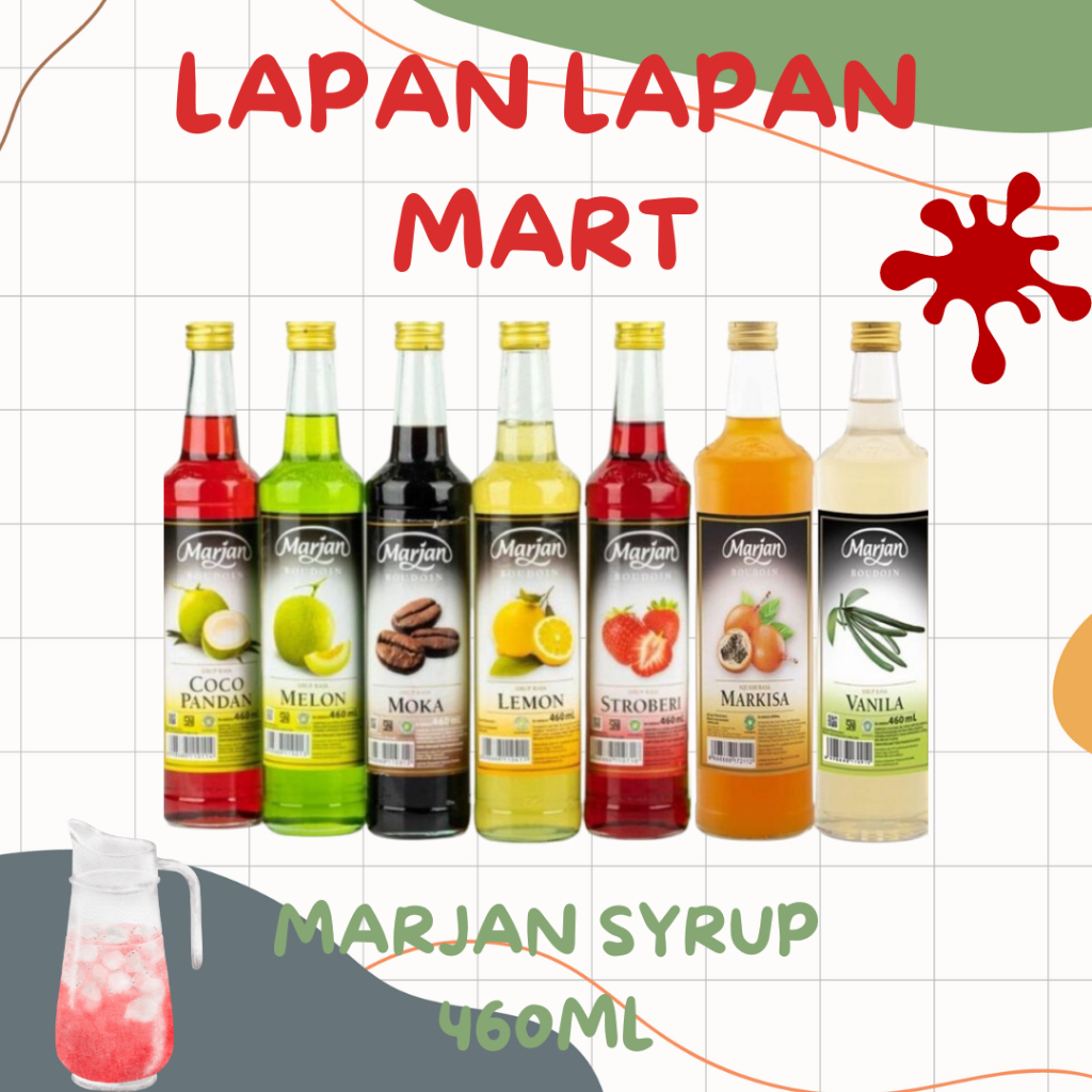 Jual Marjan Syrup 460ml All Varian (WAJIB TAMBAH BUBBLEWRAP) | Shopee ...