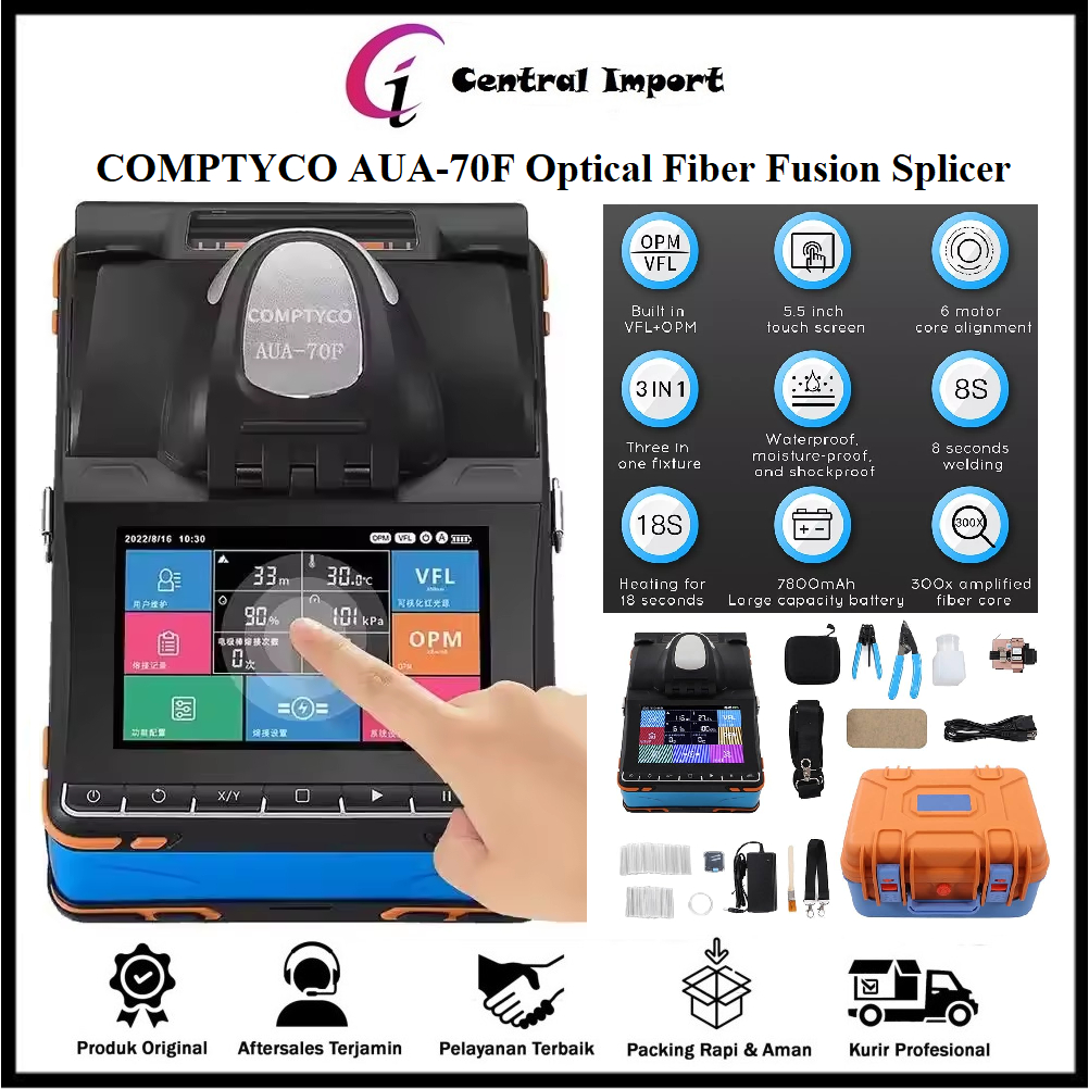 Jual COMPTYCO AUA-70F Optical Fiber Fusion Splicer Touch Screen - Fiber ...