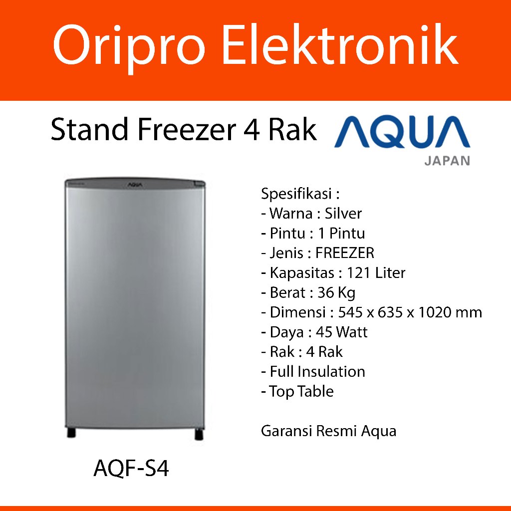 Jual Stand Freezer Aqua Sanyo 4 Rak 1 Pintu AQF-S4 AQFS4 | Shopee Indonesia